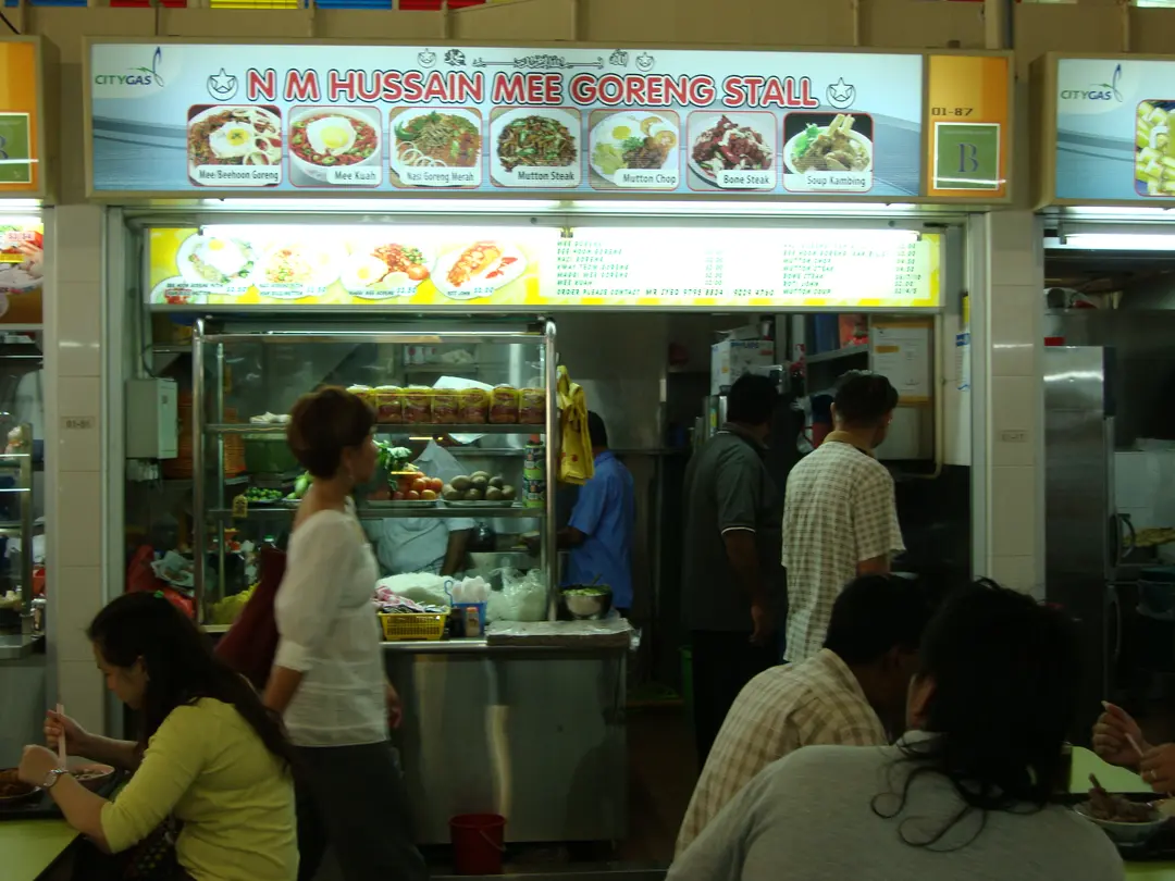 N M Hussain Mee Goreng Stall - Malay Noodles Hawker Centre in Telok ...
