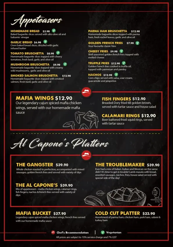 Al Capone's Sports Bar + Dining Kallang Wave Mall ...